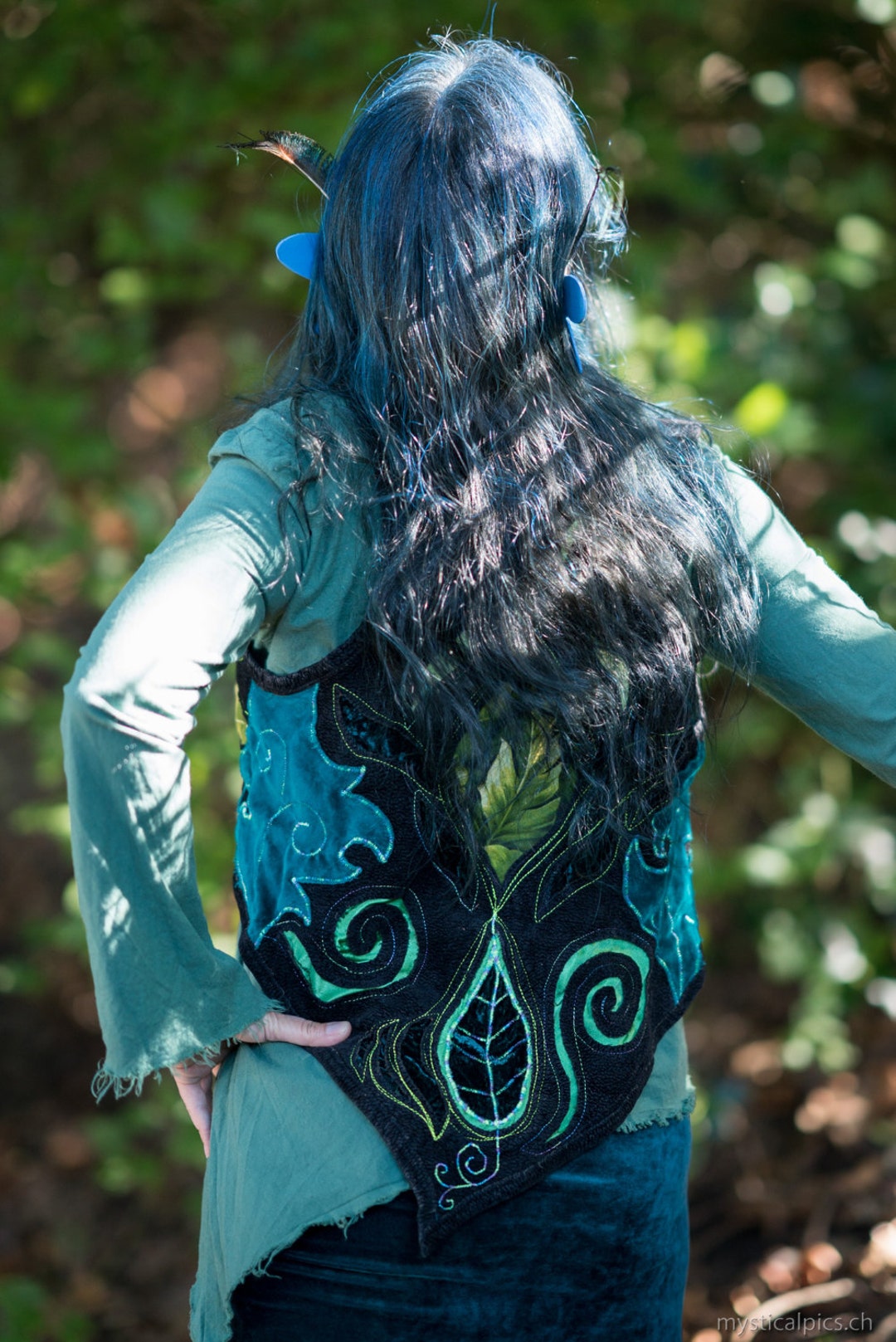 Fairy Vest With Leaf Decoration Elvish Woodland Fairy Nature - Etsy