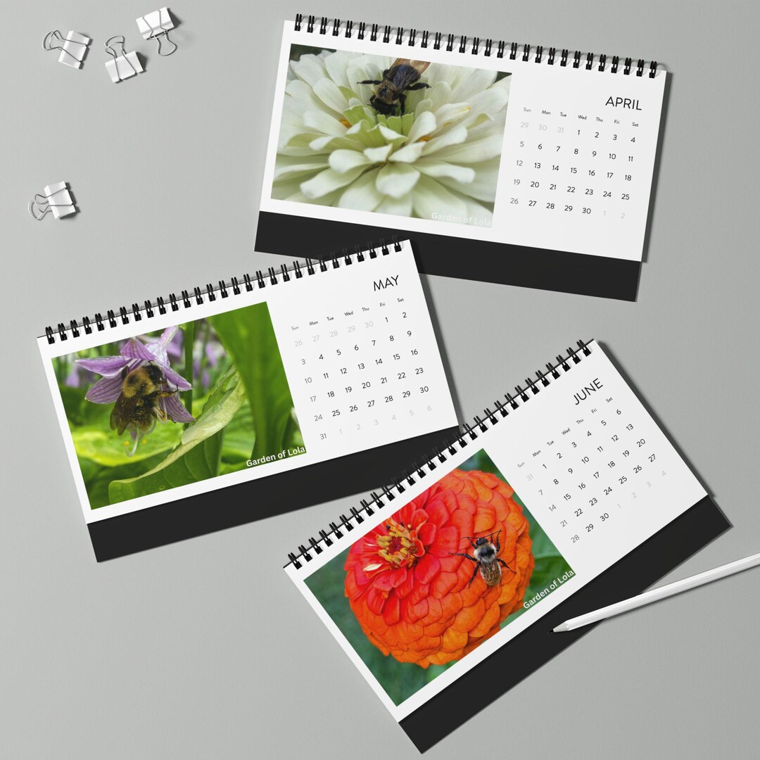 2026 Blooms and Bees Desk Calendar – Midwest Garden Photo Art Garden of ...
