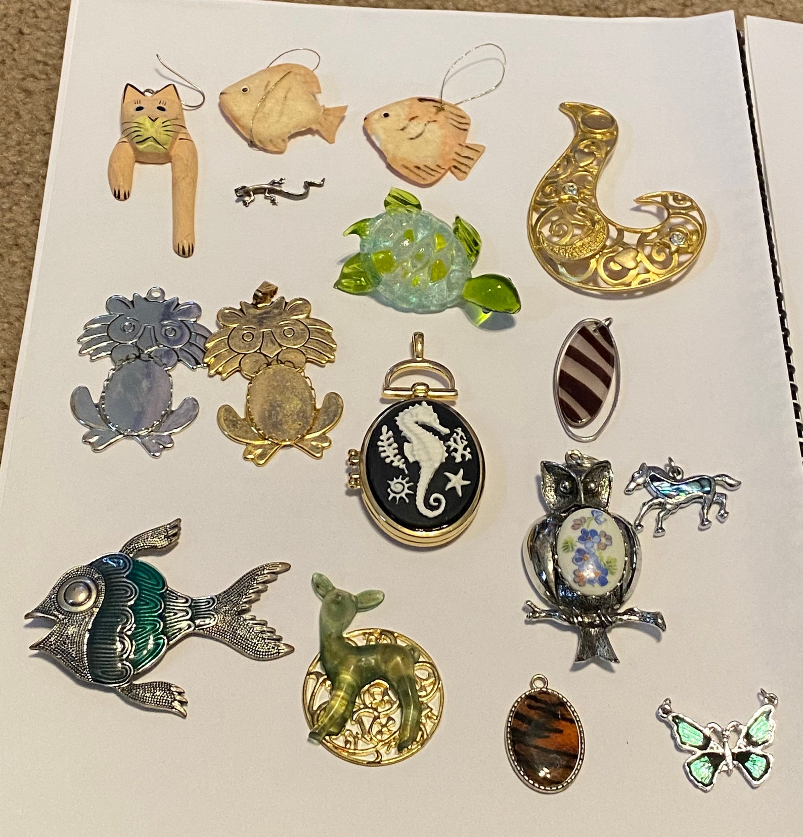 14 Animal Charms Rhinestone Pendants for Necklaces & Jewelry - Etsy