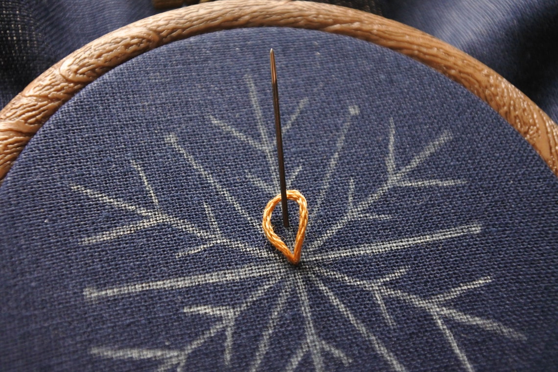 Winter Snowflake Hand Embroidery Pattern With Stitch Guide - Etsy