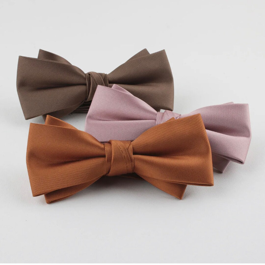 Satin Bow Tie for Men, Bow Tie for Groomsmen, Groomsmen Bow Tie, Bow ...