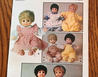 Original Vintage 1996 Butterick Sewing Pattern 4556 Cabbage Patch Kids ...