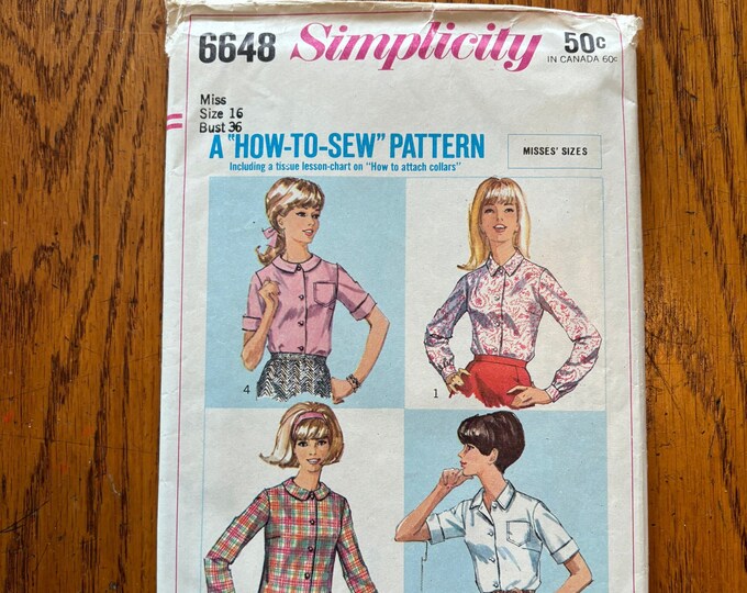 Original Vintage 1970s Simplicity Shirt Bell Bottom or Crop Pants ...