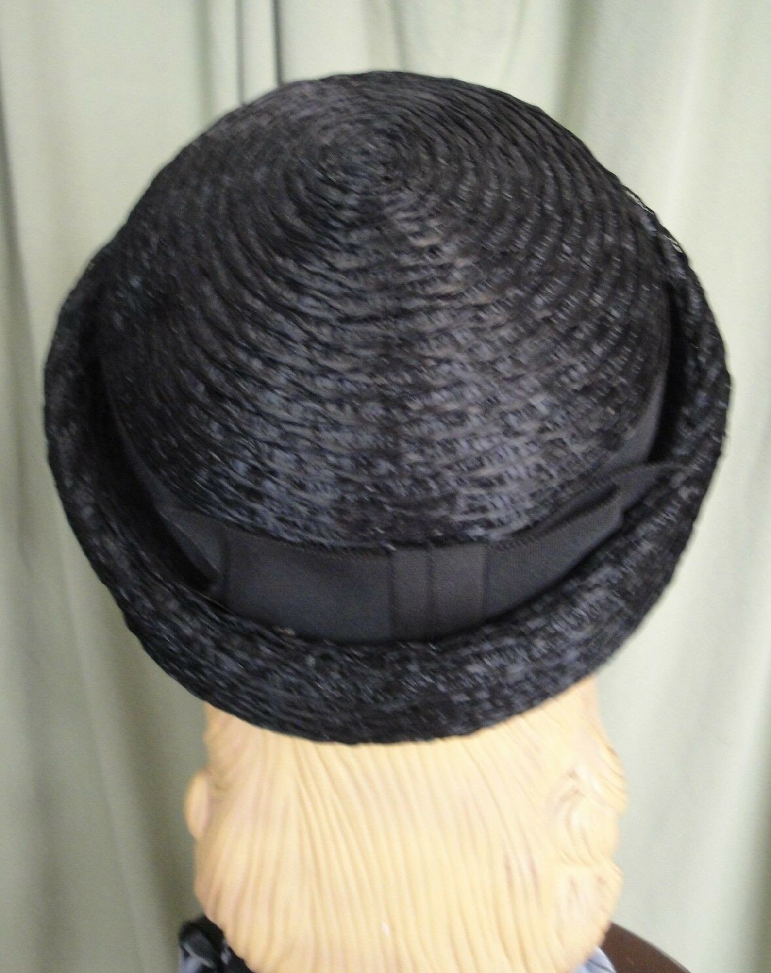 Sweet Original Vintage Mid Century Black Raffia & Ribbon Bow | Etsy