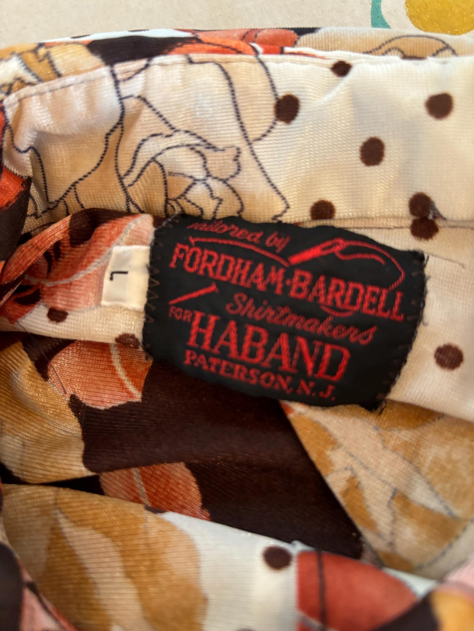 Fun Original Vintage 70s Fordham Bardell for Haband Short Sleeve Nylon ...
