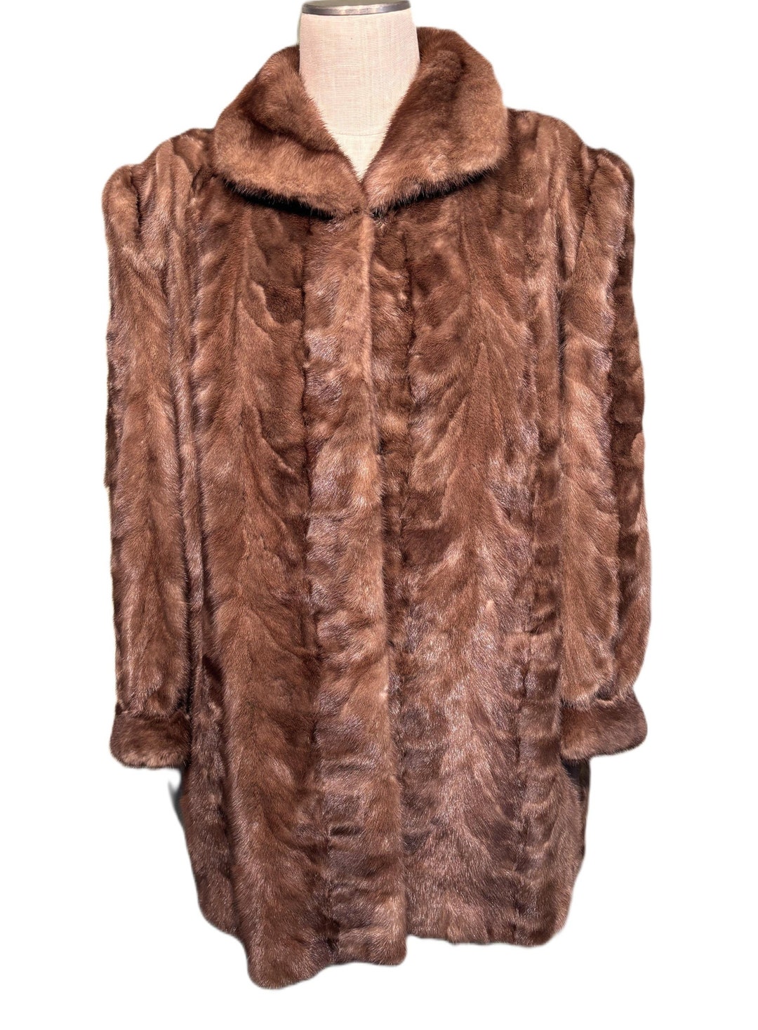 Gorgeous Original Vintage Mid-century Vogue Furs Brown Mink Fur Coat ...