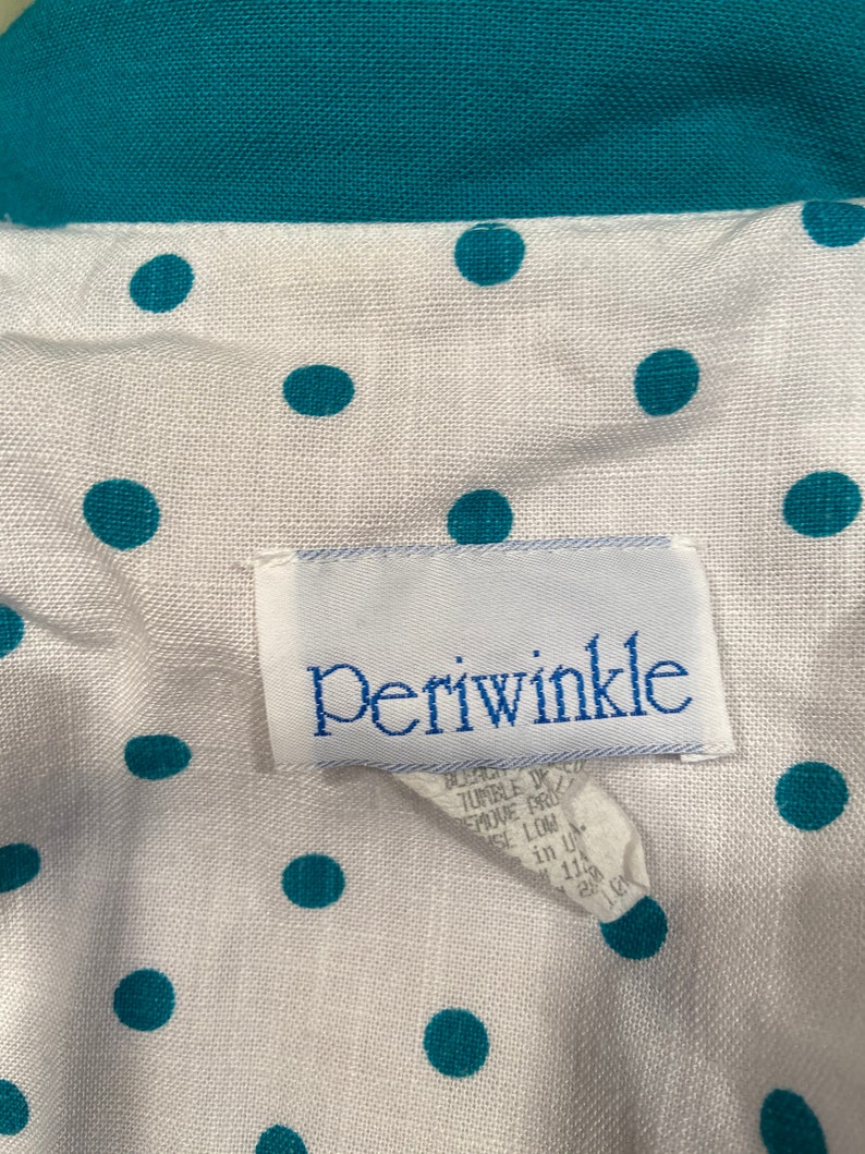 Cute Original Vintage Periwinkle Brand White & Teal Green | Etsy