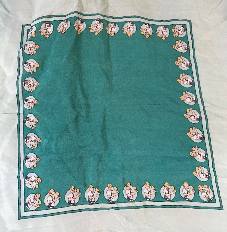 Fun Original Vintage Green Marc Rozier Paris Scarf W Table - Etsy