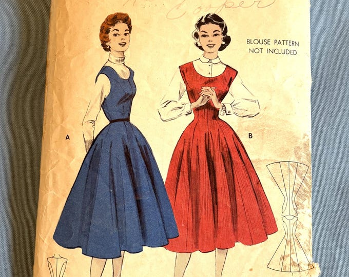 Original Vintage 1950s Butterick Sewing Pattern 7048 Princess Jumper ...