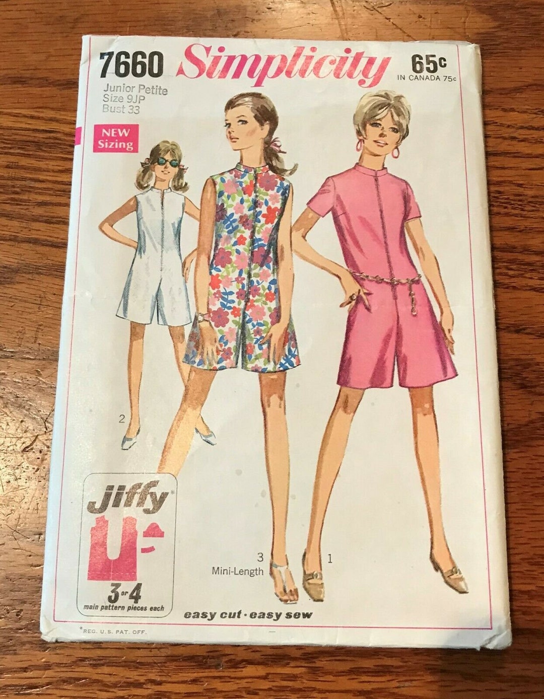 Original Vintage 1968 Simplicity Culottes Romper Pattern 7660 - Etsy