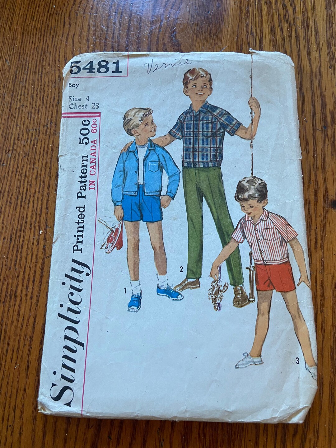 Original Vintage 1964 Simplicity Boy's Shirt Jacket, Pants Shorts ...