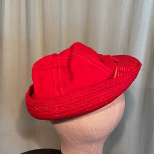 Cool Original Vintage Mid Century Ideal Red Wool Winter Versatile ...