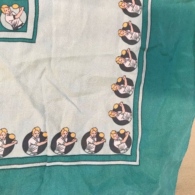 Fun Original Vintage Green Marc Rozier Paris Scarf W Table - Etsy