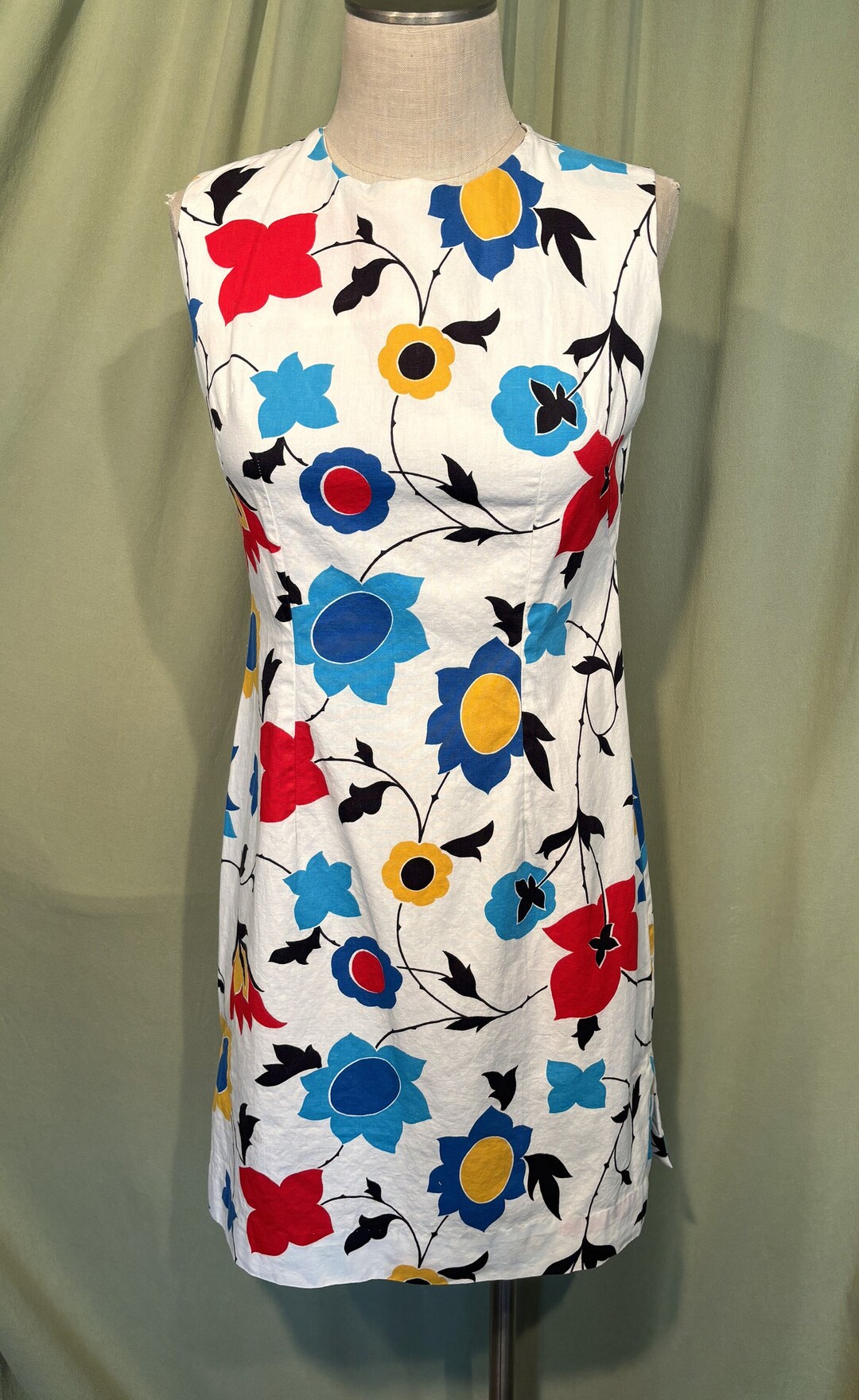 Lovely Original Vintage 60s Miss Florence Flower Power Floral Print ...