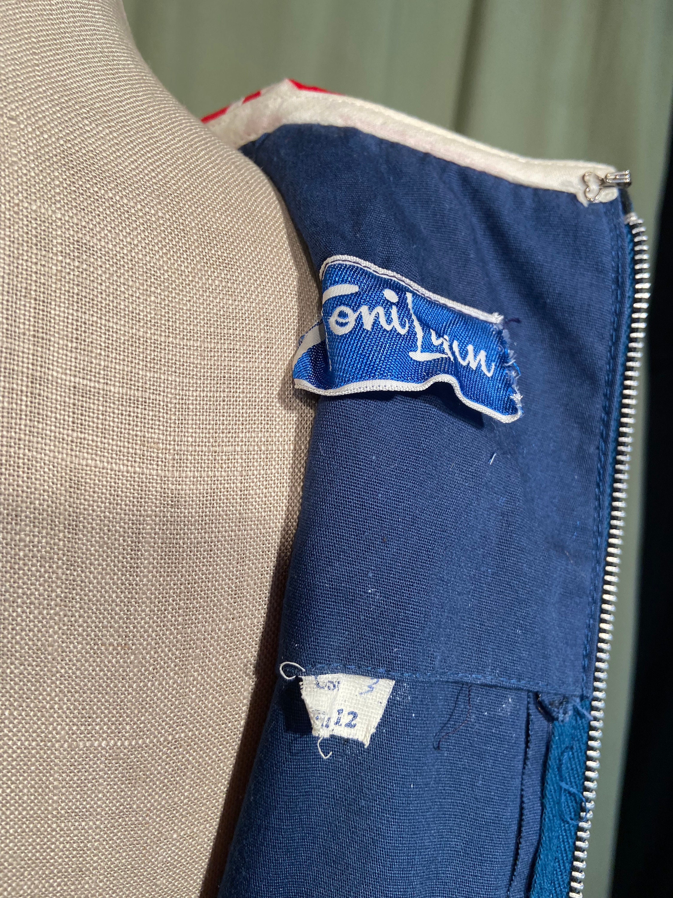 Sweet Original Vintage 60s Toni Lynn Maternity or Shift Dress Blue ...