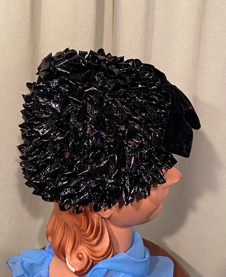 Original Vintage Mid Century Betmar Black Twisted Raffia Cone - Etsy