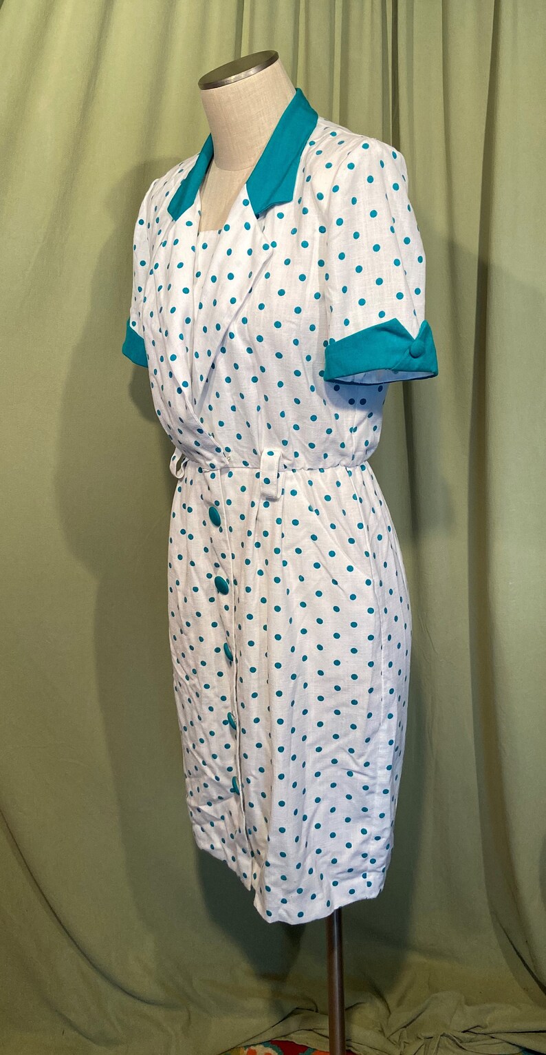 Cute Original Vintage Periwinkle Brand White & Teal Green | Etsy