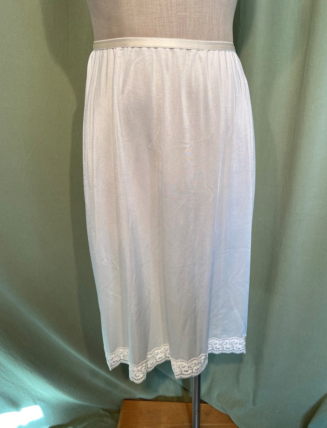 Lovely Original Vintage 70s 80s St. Michael White Polyester Half Slip W ...