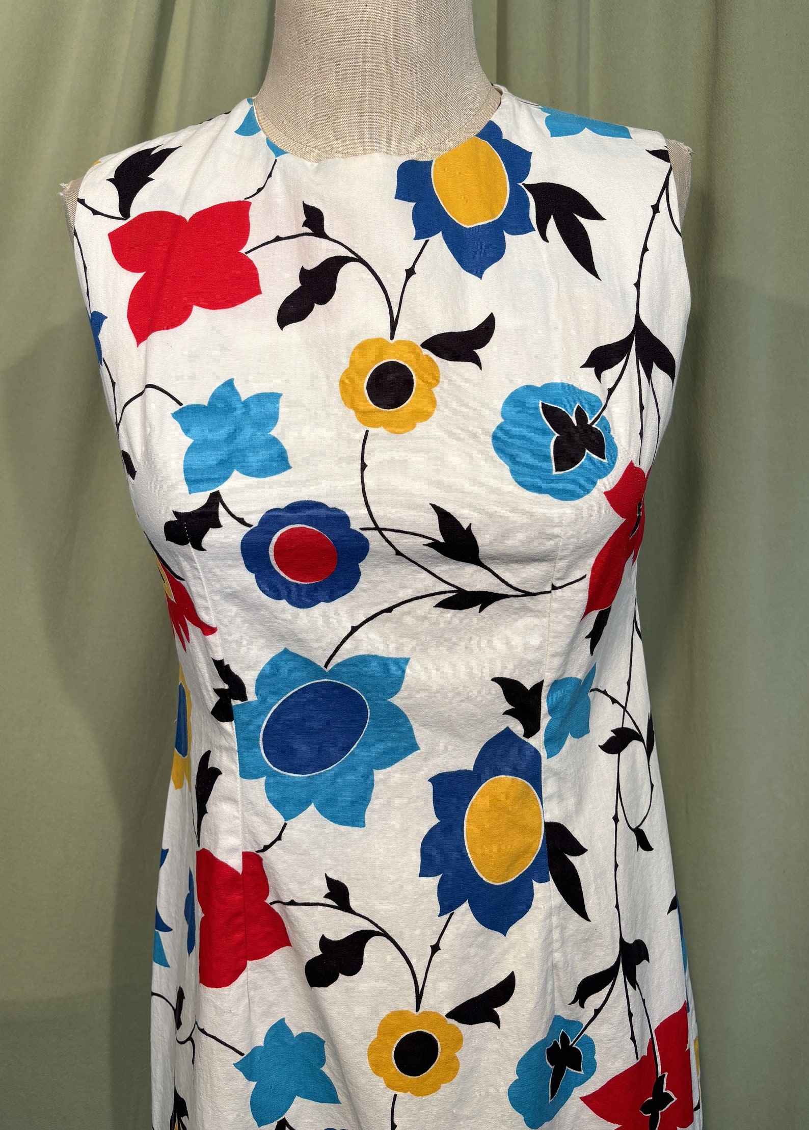 Lovely Original Vintage 60s Miss Florence Flower Power Floral Print ...