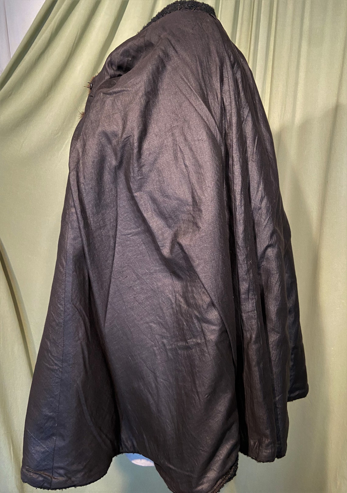 Lovely Original Antique Circa 1900 Nubby Wool Cape W Long Fur - Etsy