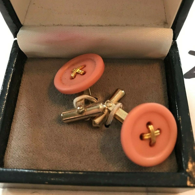 Vintage Button Cufflink - Etsy