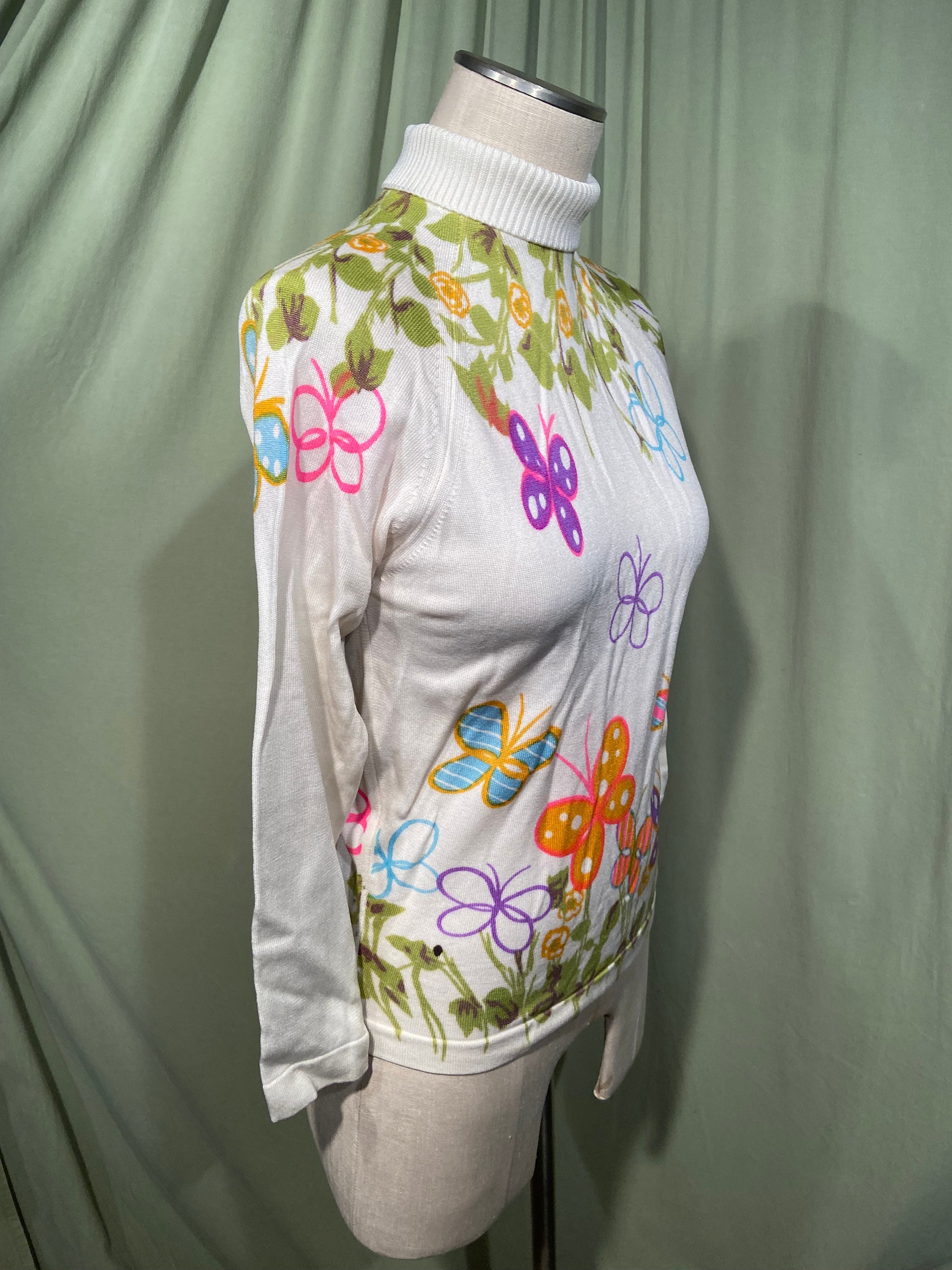 Fun Original Vintage 70s Nardis Long Sleeve Nylon Knit Turtleneck ...