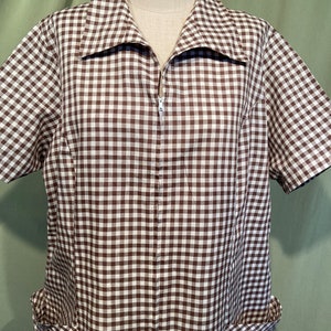 Sweet Original Vintage 60s Dee Dee Brown & White Gingham Print - Etsy
