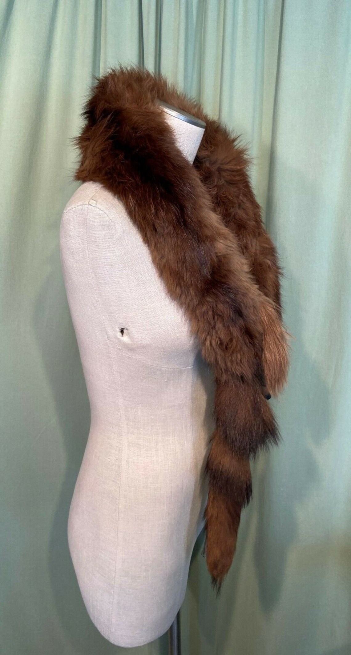 Funky Original Vintage Mid Century Long Rust Brown Marten Fur - Etsy
