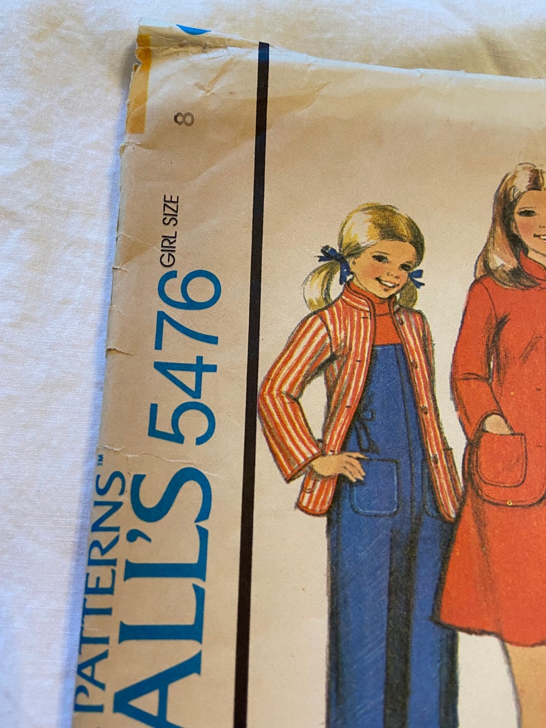 Original Vintage 1977 Mccall's Girl's Jacket, Jumpsuit or Jumper Dress ...