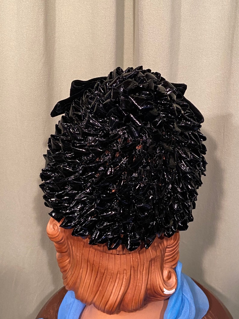 Original Vintage Mid Century Betmar Black Twisted Raffia Cone - Etsy