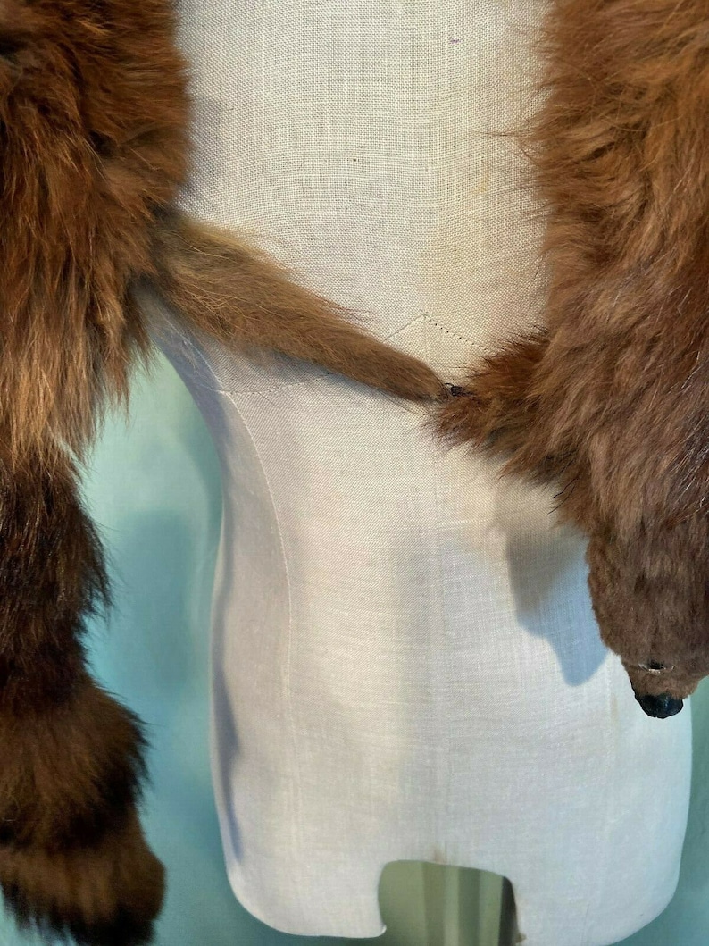 Funky Original Vintage Mid Century Long Rust Brown Marten Fur - Etsy