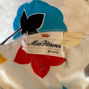 Lovely Original Vintage 60s Miss Florence Flower Power Floral Print ...