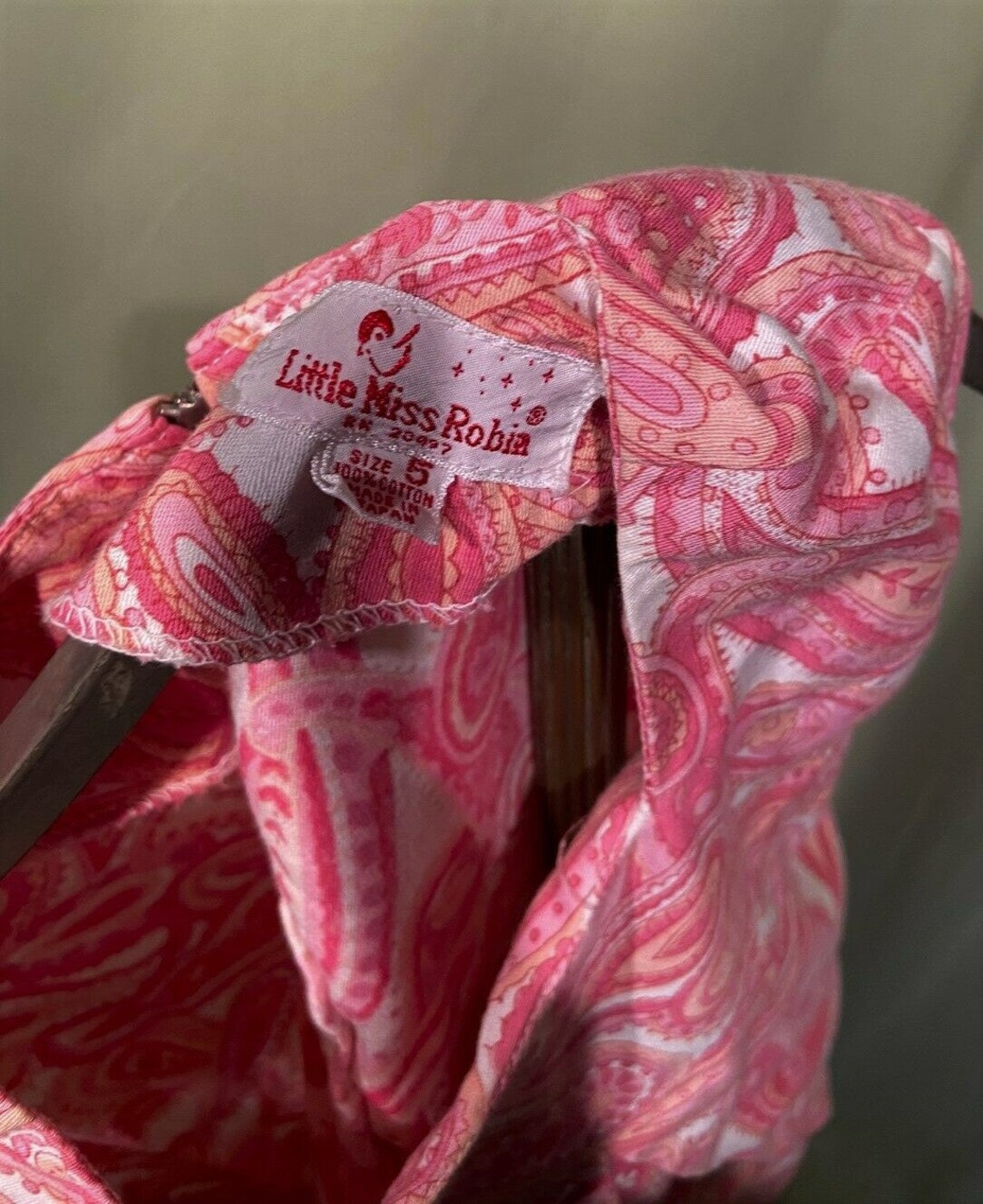 Sweet Original Vintage Mod 60s Little Miss Robin Pink & Peach Paisley ...