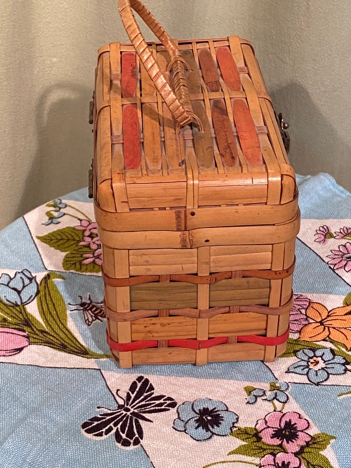 Sweet Original Small Vintage 40s Basket Handbag Purse Marked Japan ...