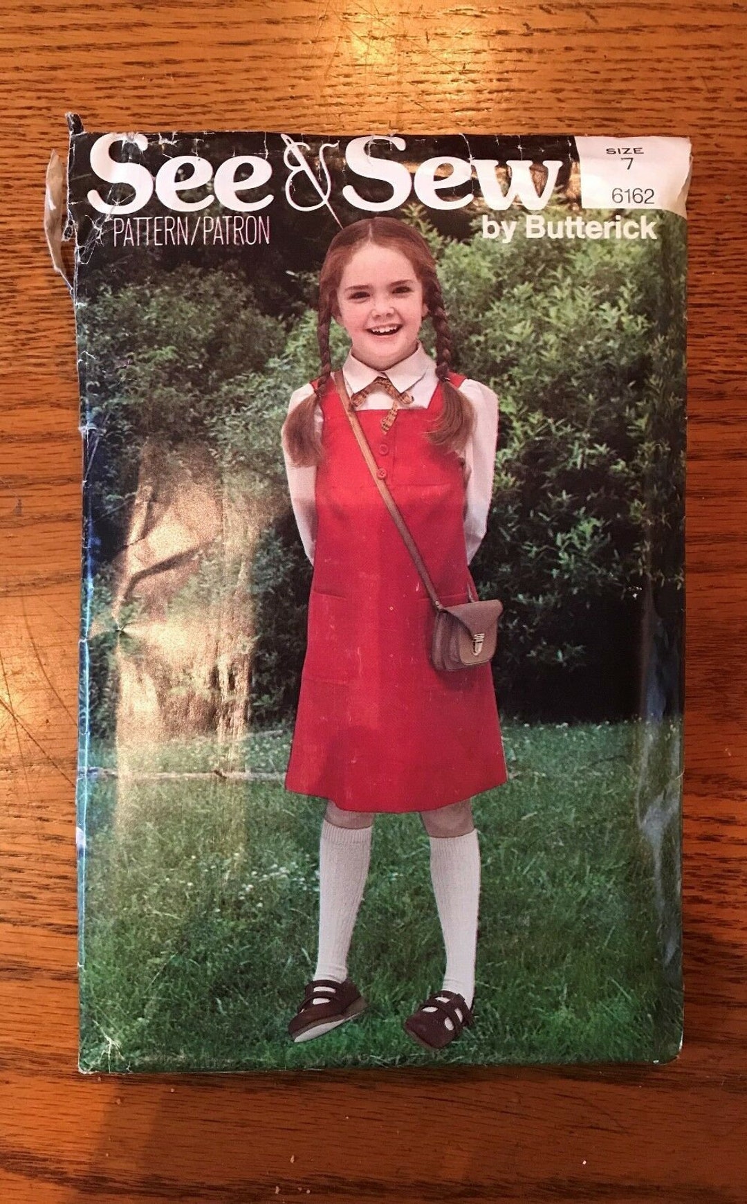 Original Vintage 1970s Butterick Girls' Dress & Jumper Printed Pattern ...