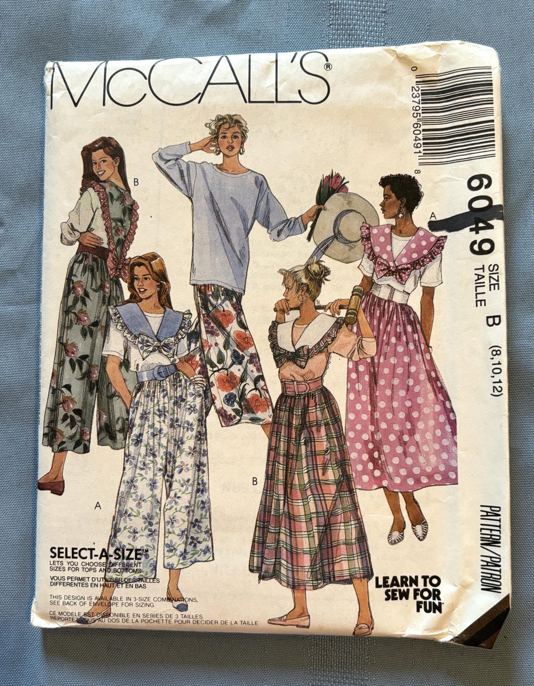 Original Vintage 1992 Mccall's Stretch Knit Pattern 6049 Skirt, Split ...