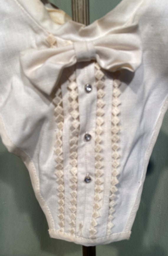 Charming Original Vintage Beige Linen Dickie Collar Gem charming-original-vintage-beige-linen-dickie-collar-gem