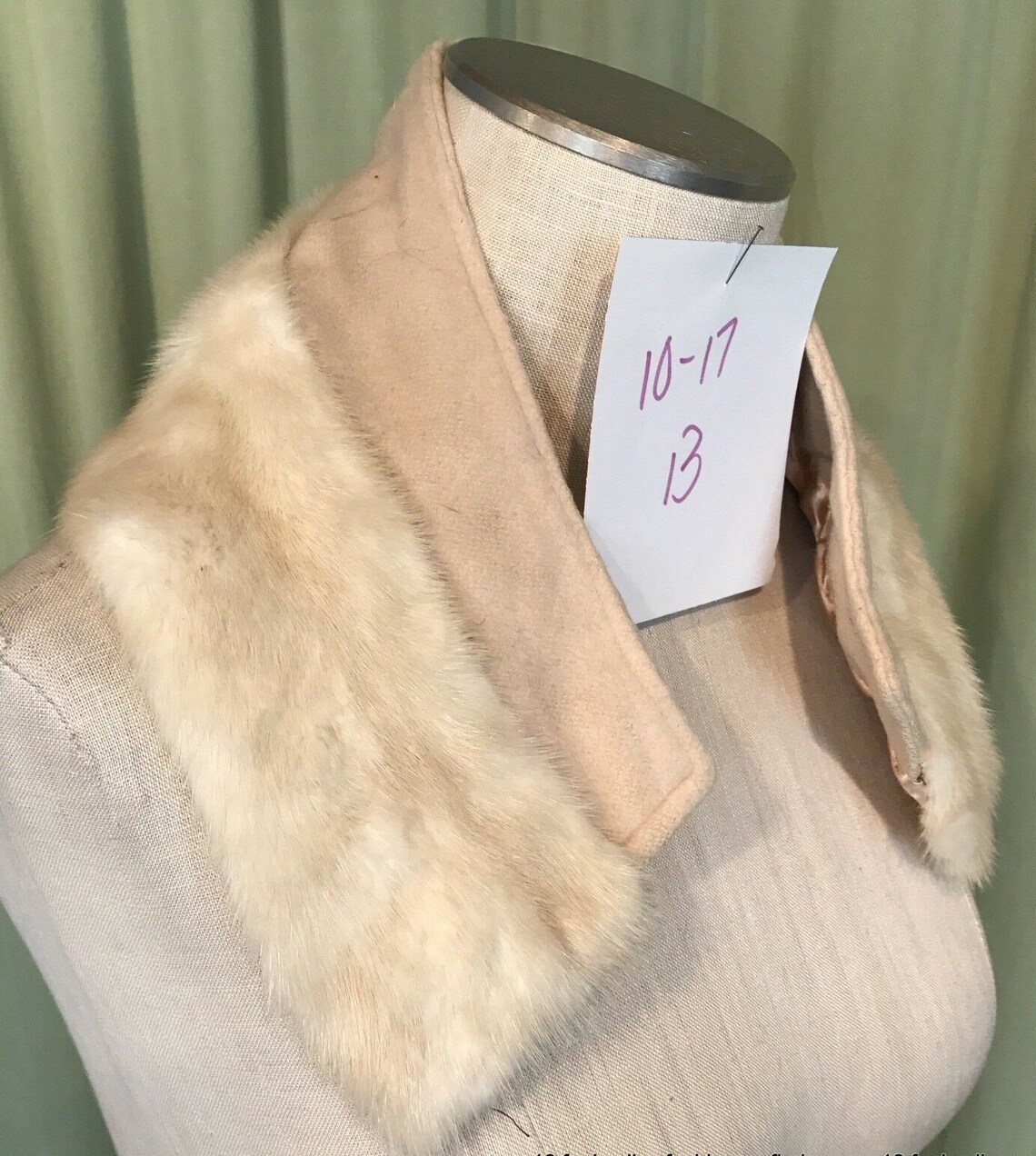 Lovely Original Vintage Mid Century Champagne Mink Fur on a | Etsy