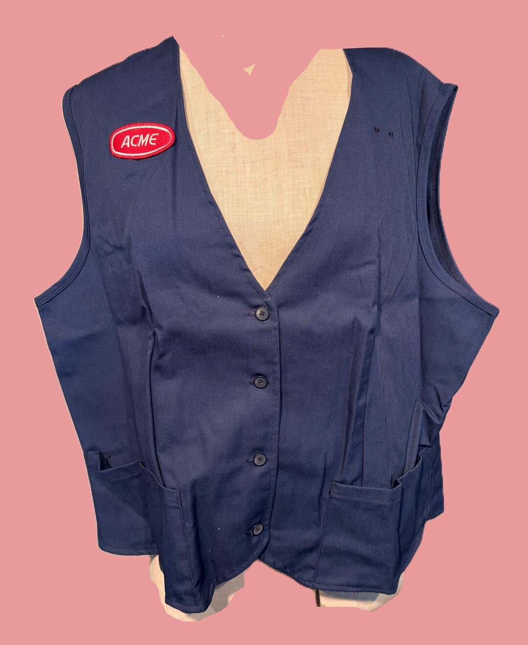 Deadstock in Original Package Vintage Acme Grocery Store Uniform Vest ...