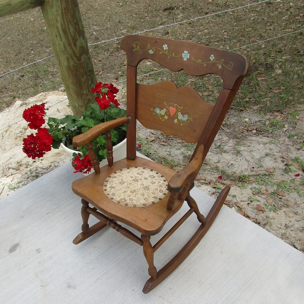 Antique Childs Rocking Chair - Etsy