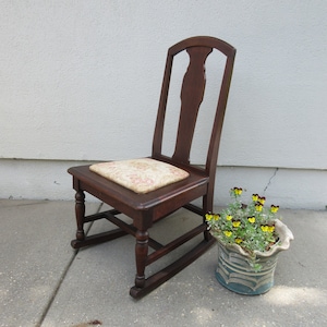 Child's Rocking Chair Vintage Children's Rocker Furniture Gift Boy Girl ...