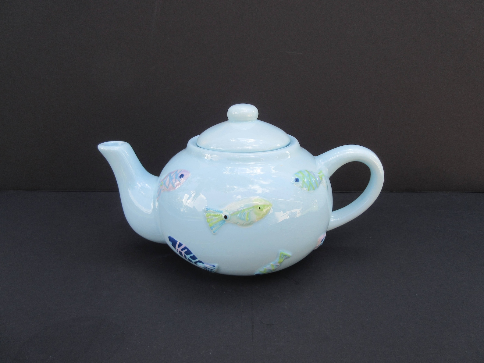 Tea Pot teapot fish Vintage La Dolce Vita Oceans of Fun | Etsy