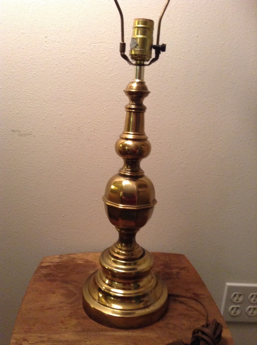 Brass Lamp Vintage 29" Possibly Solid Brass Parts Lamp Electric Table ...