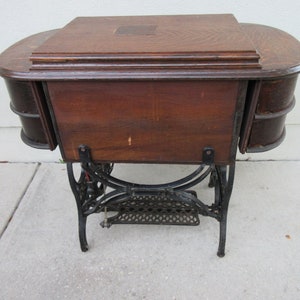 Rare Antique Eldredge Treadle Sewing Machine With Cabinet - Etsy