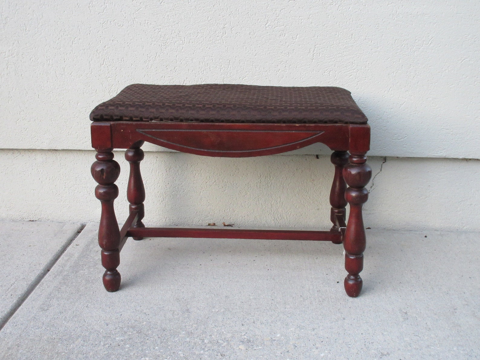 Bench Antique Vintage Spindled Detailed Legs Possibly Mahogany | Etsy