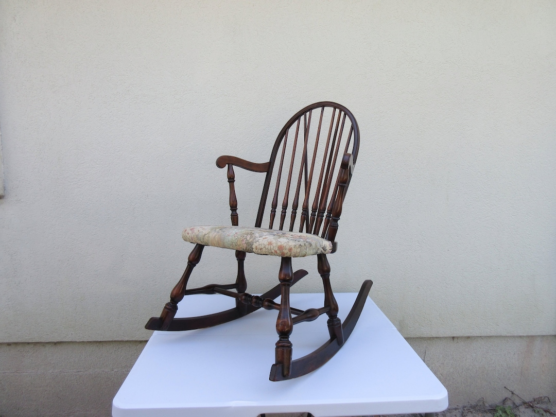 Child's Rocking Chair Vintage Children's Rocker Windsor Style Furniture ...