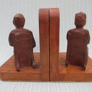 Book Ends Vintage Rustic Country Cabin Lodge Old Man & Woman Bookend ...