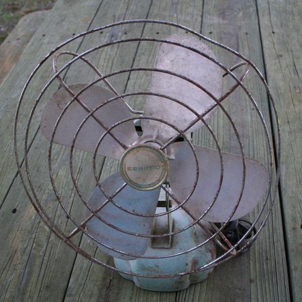 Blue Electric Fan - Etsy