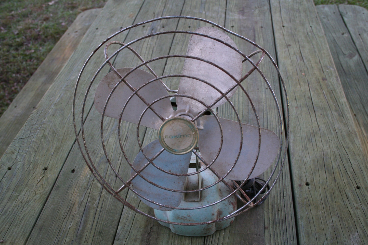 Vintage Working Eskimo Metal Electric Round Fan Vintage Patina - Etsy