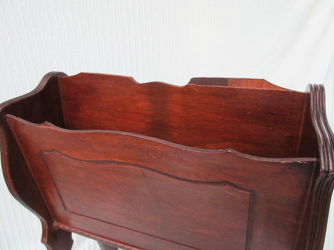 Magazine Rack Holder Stand Wood Vintage Naturally Aged - Etsy